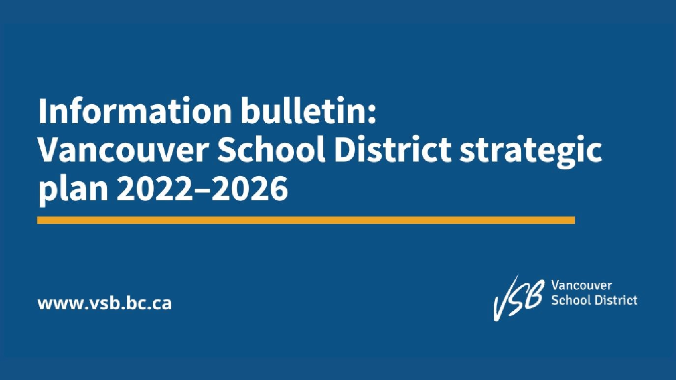 Strategic Plan 2022–2026: VSB to engage on long and short-term ...